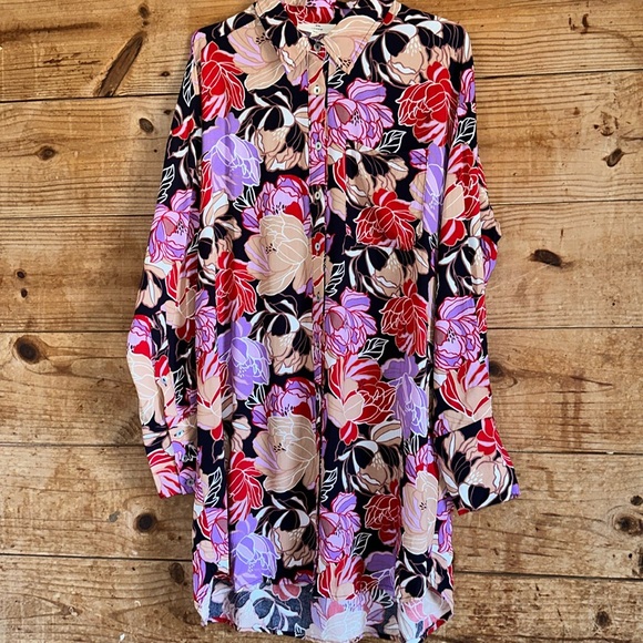 entro | Tops | Entro Floral Print Tunicdress | Poshmark